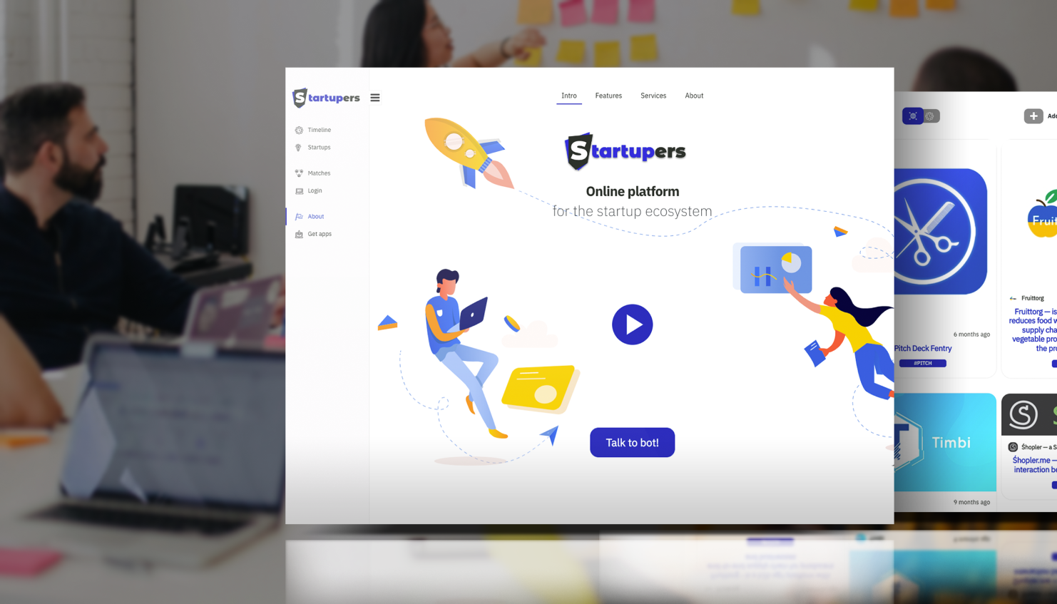 Startupers - Web and Mobile Application for social media - SoloWay Tech